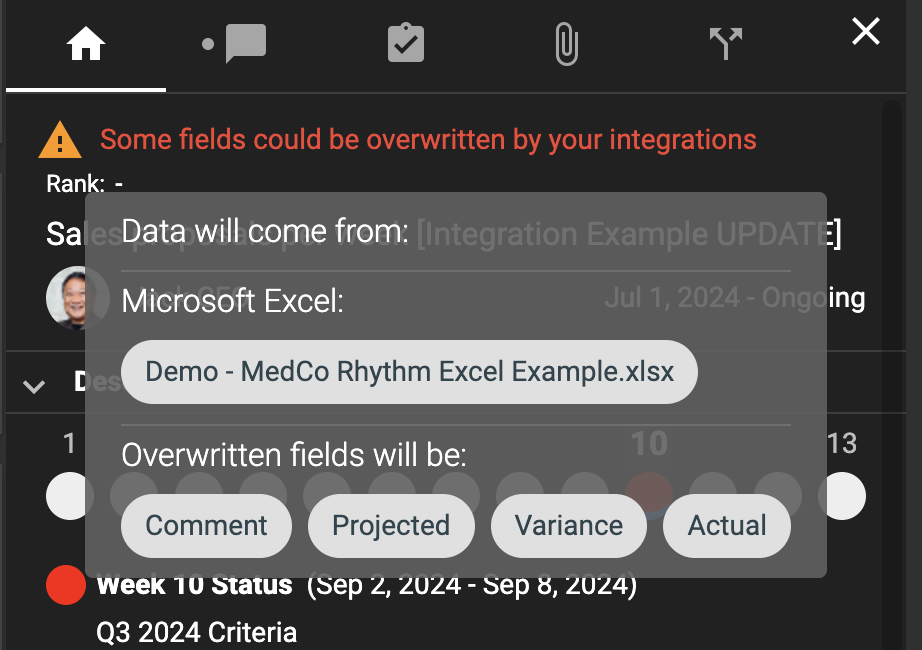 Rhythm Integrated with Microsoft Excel